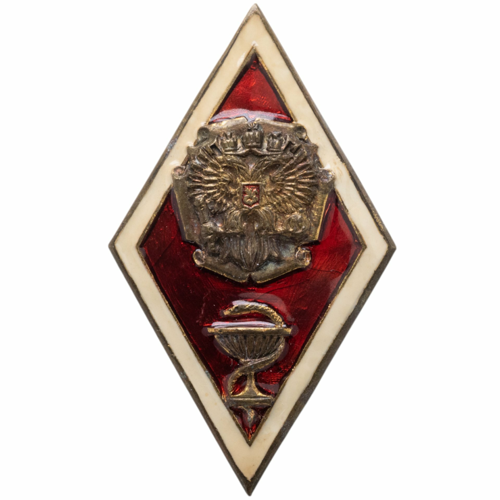 Знак-ромб за окончание Медицинского ВУЗа, Россия, тяжелый