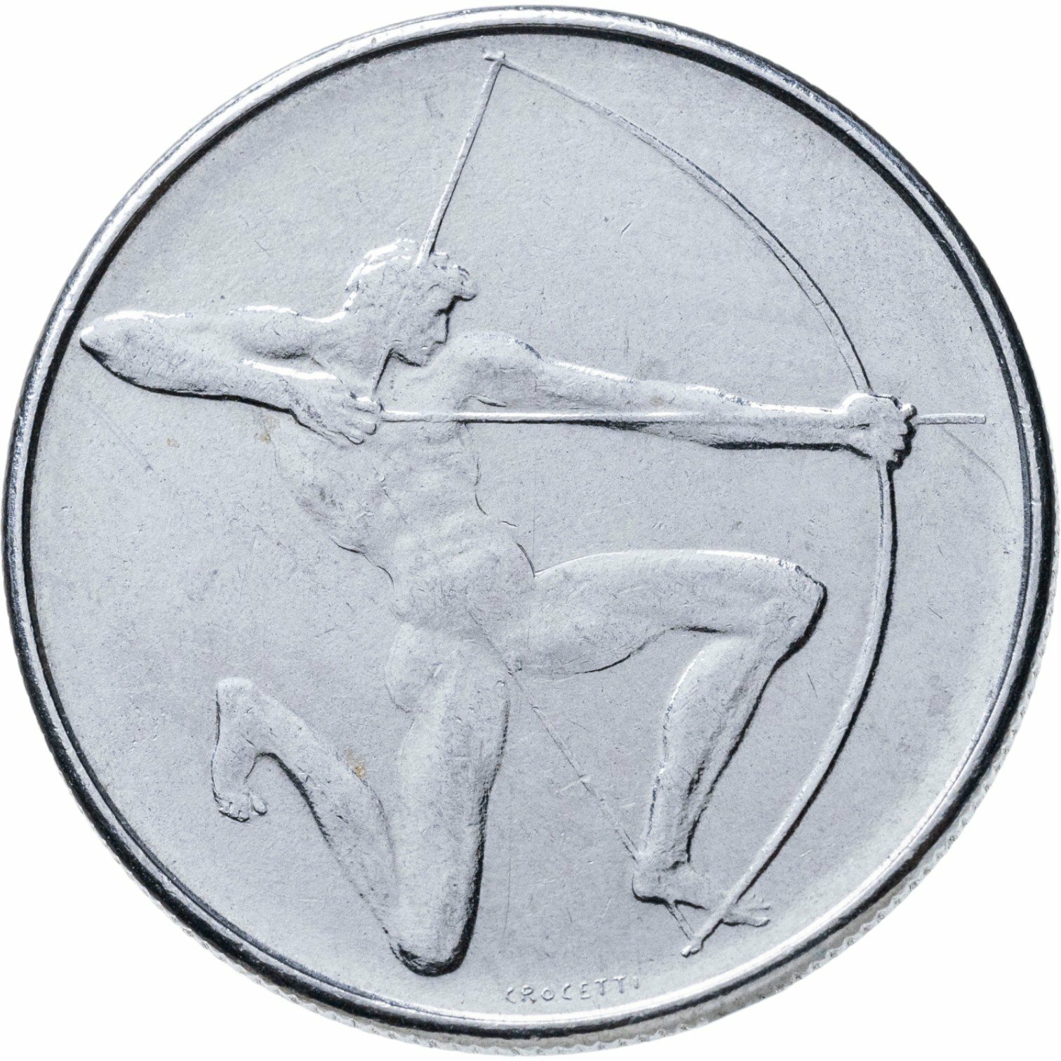 Сан-Марино 100 лир lire 1980 XXII летние Олимпийские Игры, Москва 1980, Сталь, в сохранности UNC