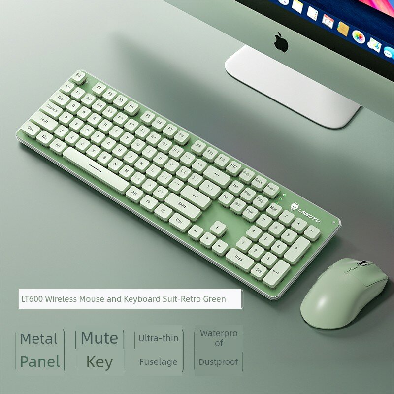 Клавиатура Langtu L1 — это высококачественный, беспроводной, бесшумный механический набор клавиатуры и мыши для