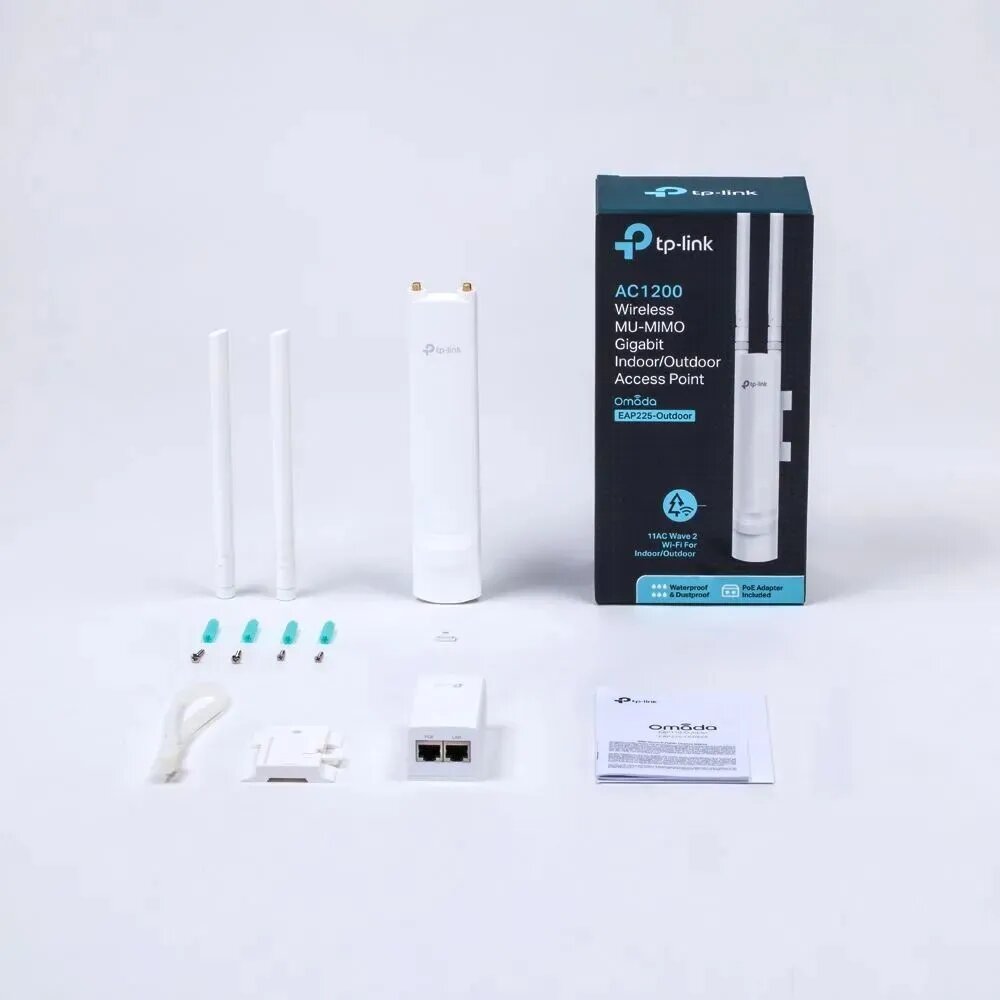Tp-Link Omada EAP225-Outdoor, открытая и закрытая среда Wi-Fi доступная точка - 1200 Мбит/с - Omada Mesh и MU-MIMO технология