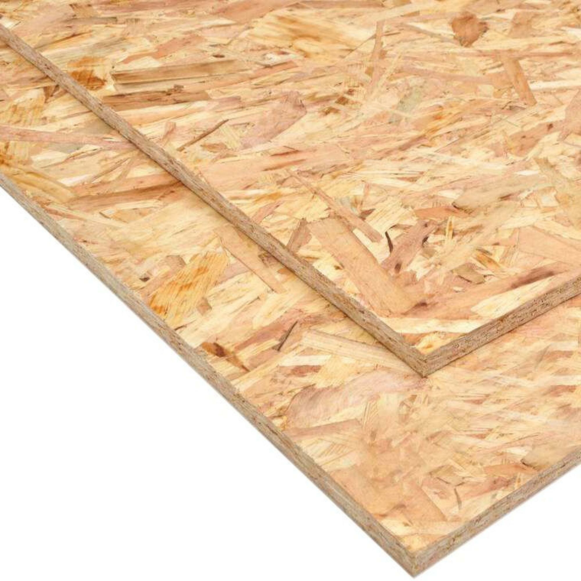 Плита ОСБ, 9х1250х2500 мм, для строительных работ, OSB-3, влагостойкая, гладкая с двух сторон,