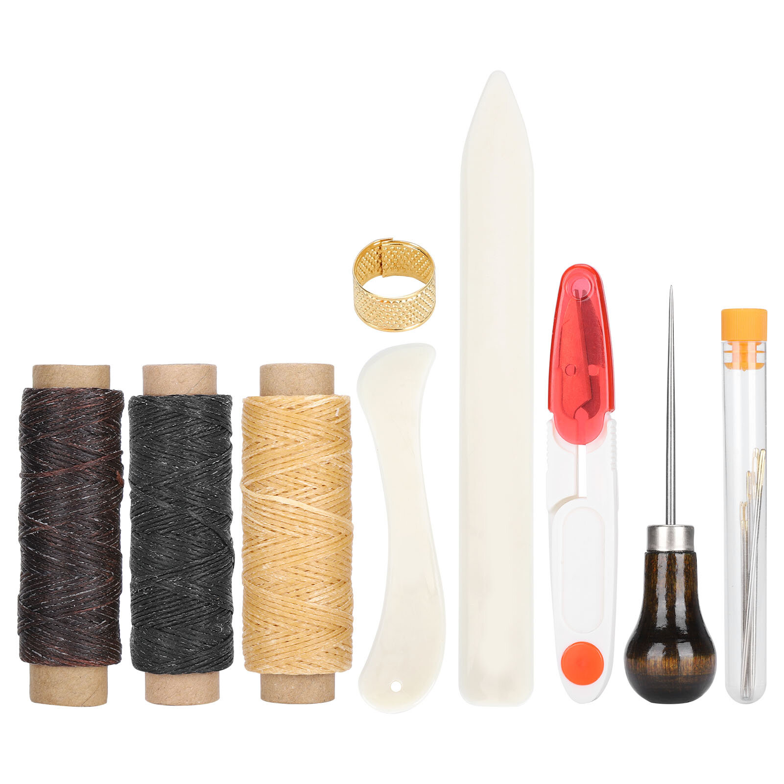 14Pcs Sewing Kit Thimble Loop Convenient Leather Working Craft DIY Repair Tool