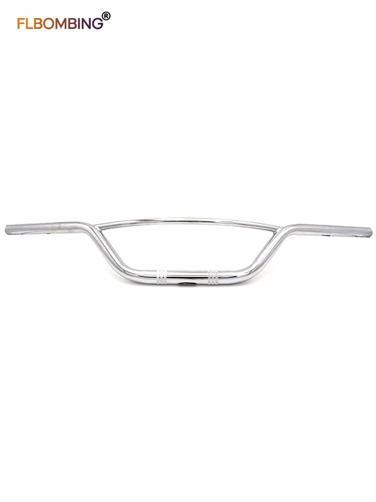 Ретро-рулевая стойка для мотоцикла с хромированием, 25 мм (1 дюйм), наклонная назад изогнутая рулевая штанга (для мотоциклов марок Harley, Honda, Yamaha, Kawasaki, Suzuki, Victory и других)