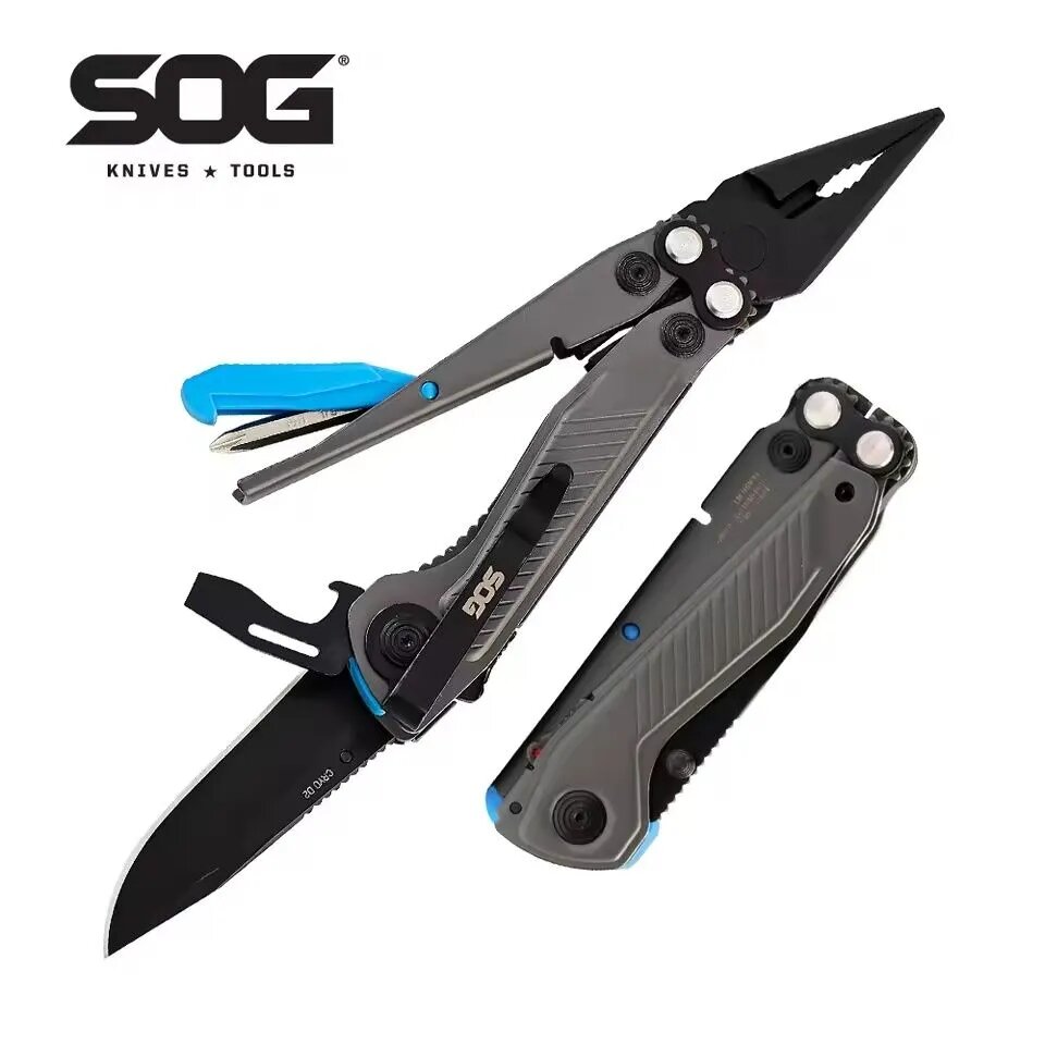 SOG 7 в 1 FLASH MT Многофункциональные карманные складные ручные плоскогубцы для кемпинга на открытом воздухе