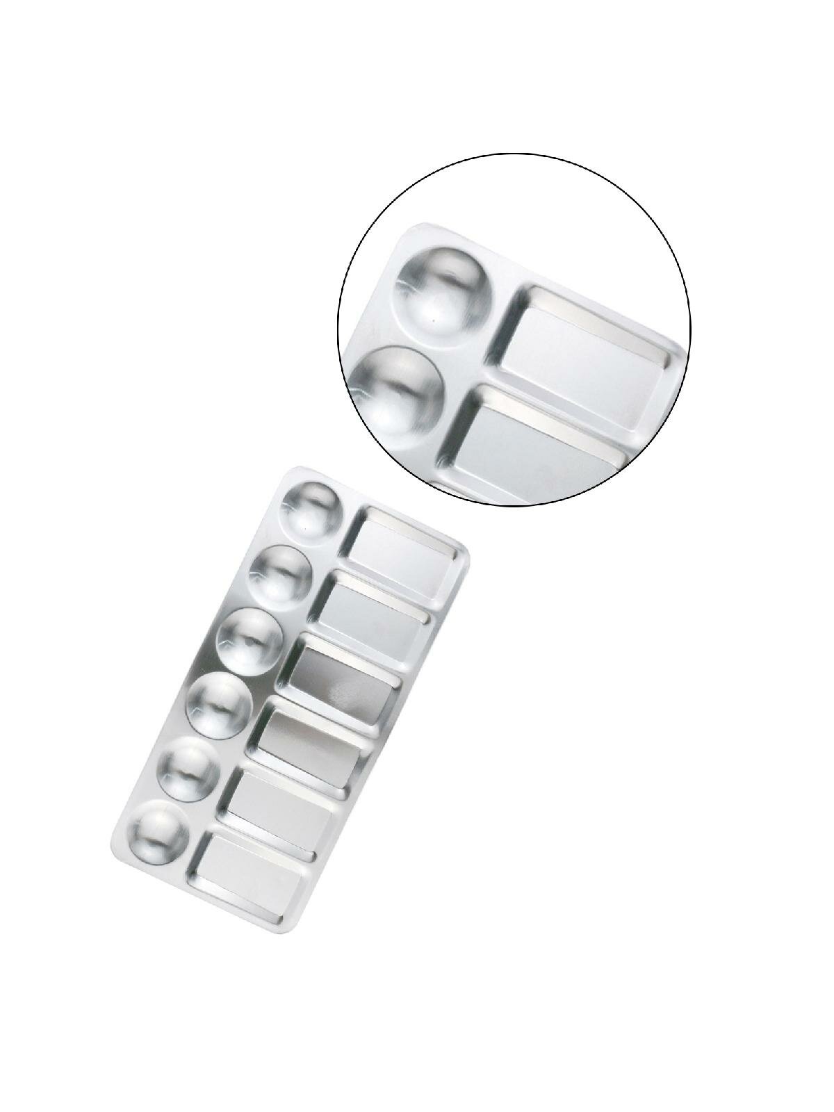 Круглая квадратная металлическая палитра для рисования художника акварелью маслом