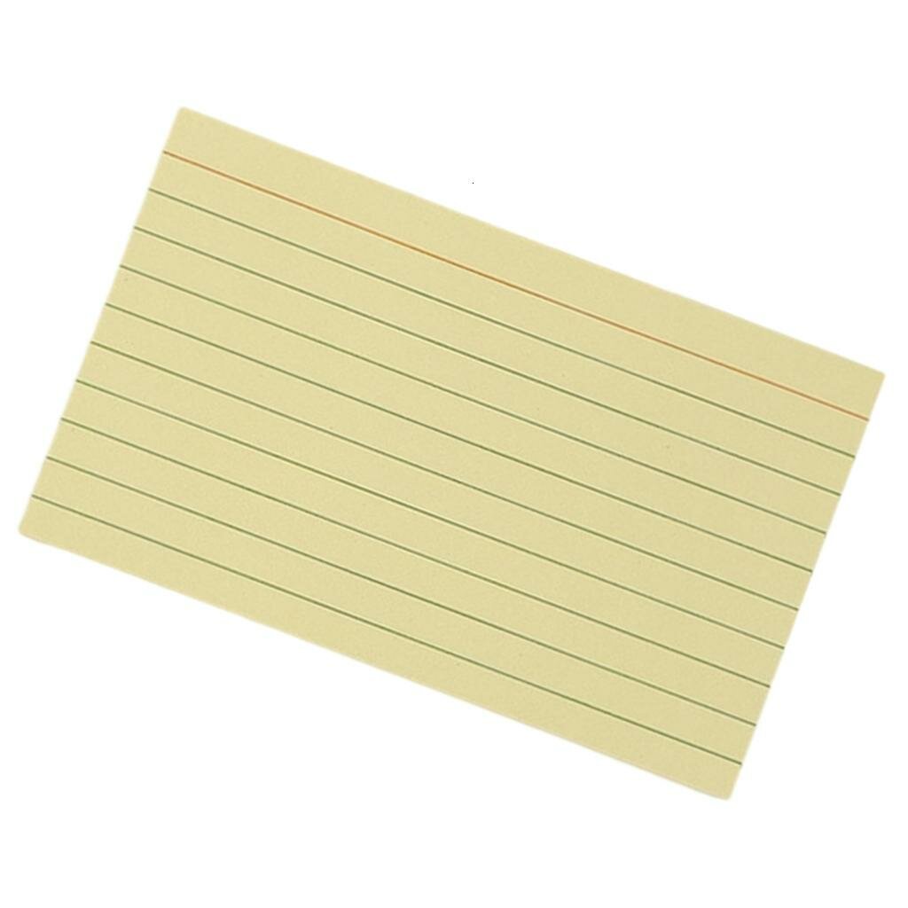 Учебная карточка с линейкой размером 3x5 дюймов, карточка для заметок, Словарная карточка, разлинованные блокноты для письма