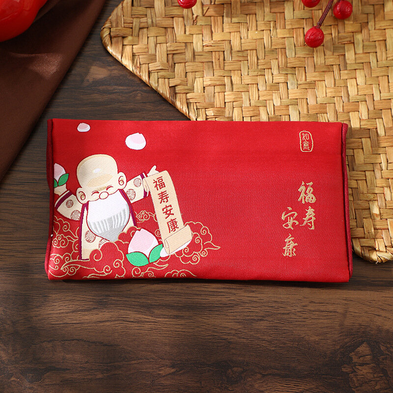 Высококачественные свадебные красные конверты для вступительного экзамена в колледж, красные конверты на десять тысяч юаней, тканевые новогодние свадебные красные конверты, конверты для приданого