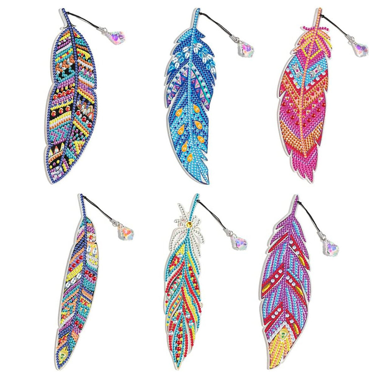 Новая закладка с перьями из алмазной живописи, DIY вышивка крестом, креативная ручная работа, прямые поставки от производителя, дропшиппинг одной штуки