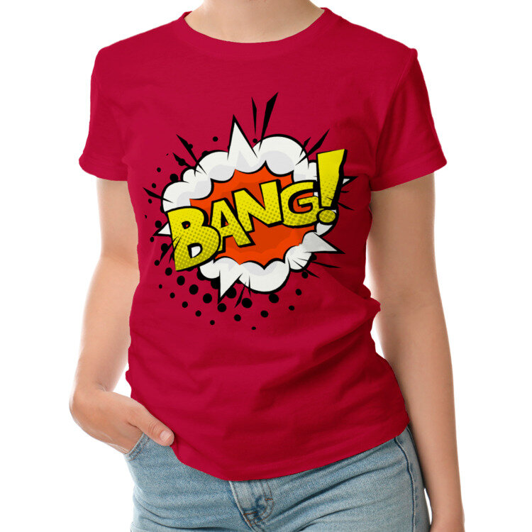 Женская футболка «Bang» (красный, S)