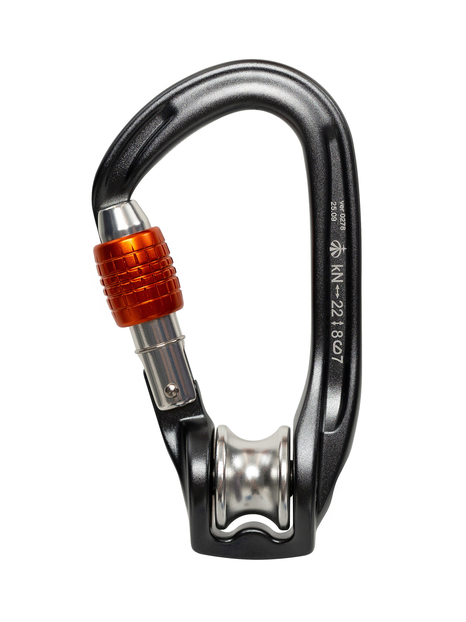 Карабин с роликом "Рок-н-ролл" резьбовая муфта. Вертикаль ICE ROCK