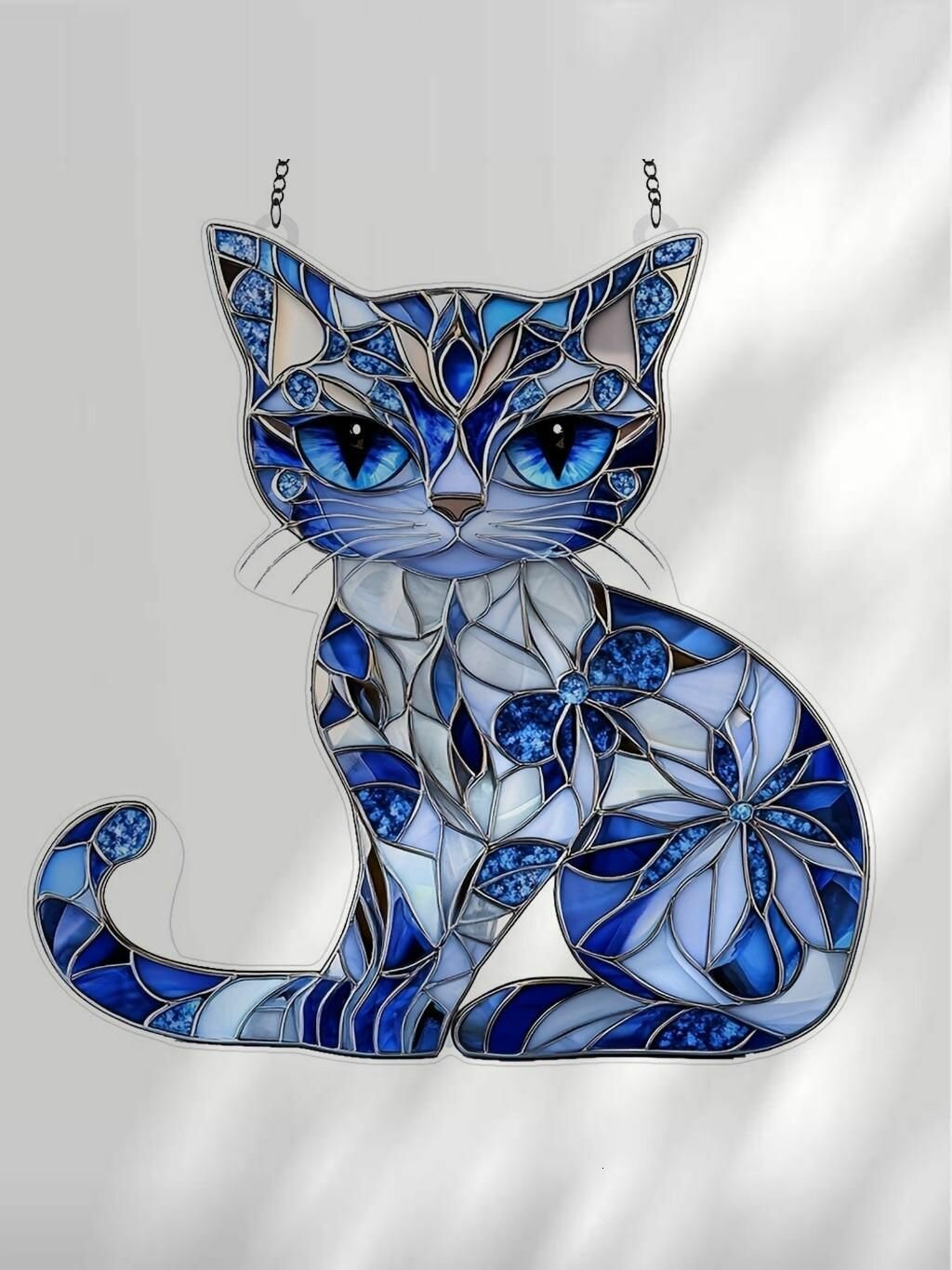 Акриловая подвеска с котёнком, - 15X15X0,2 см - 381