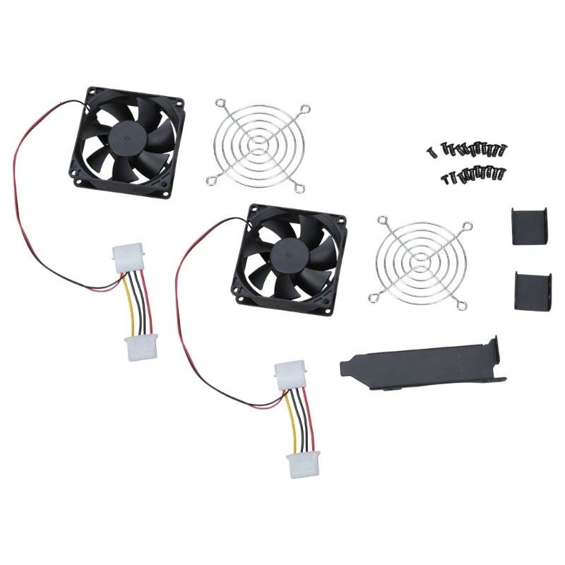 Охлаждение для видеокарты с креплением в слот PCI, 8cm - Двойные вентиляторы