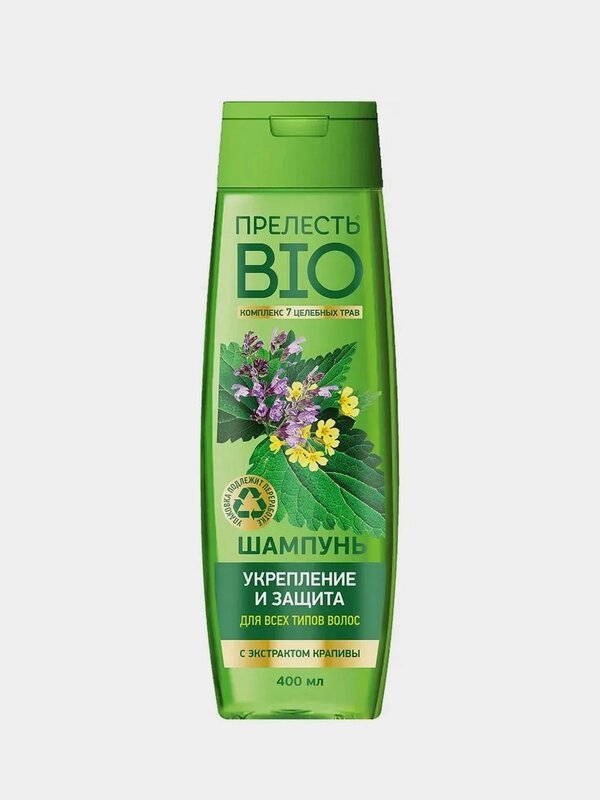 Шампунь для волос Прелесть Био "Укрепление и Защита" для всех типов волос, 400 мл