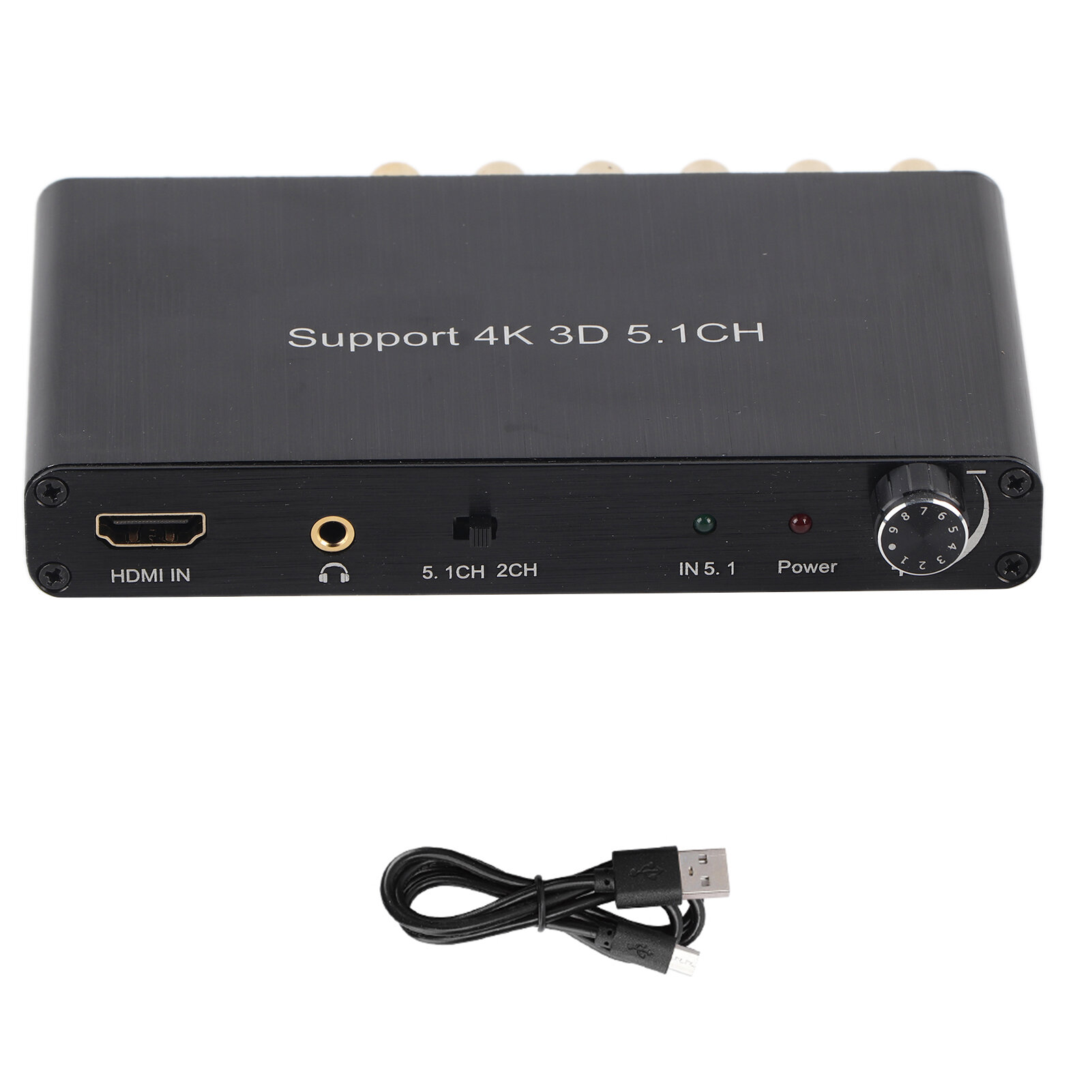 Конвертер-декодер HDMI Audio Extractor для поддержки Dolby 4K, 5.1-канальный, трехмерный, 110 240 В, черный, Великобритания