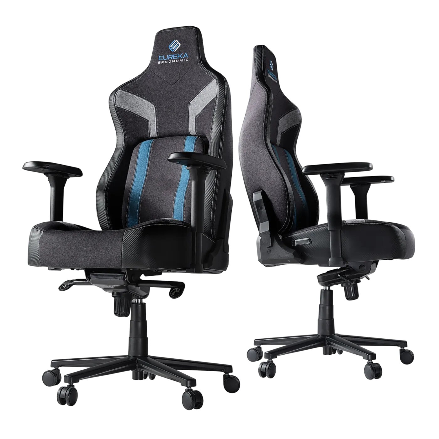 Компьютерное кресло Eureka Python II, синий, ткань, мультиблок