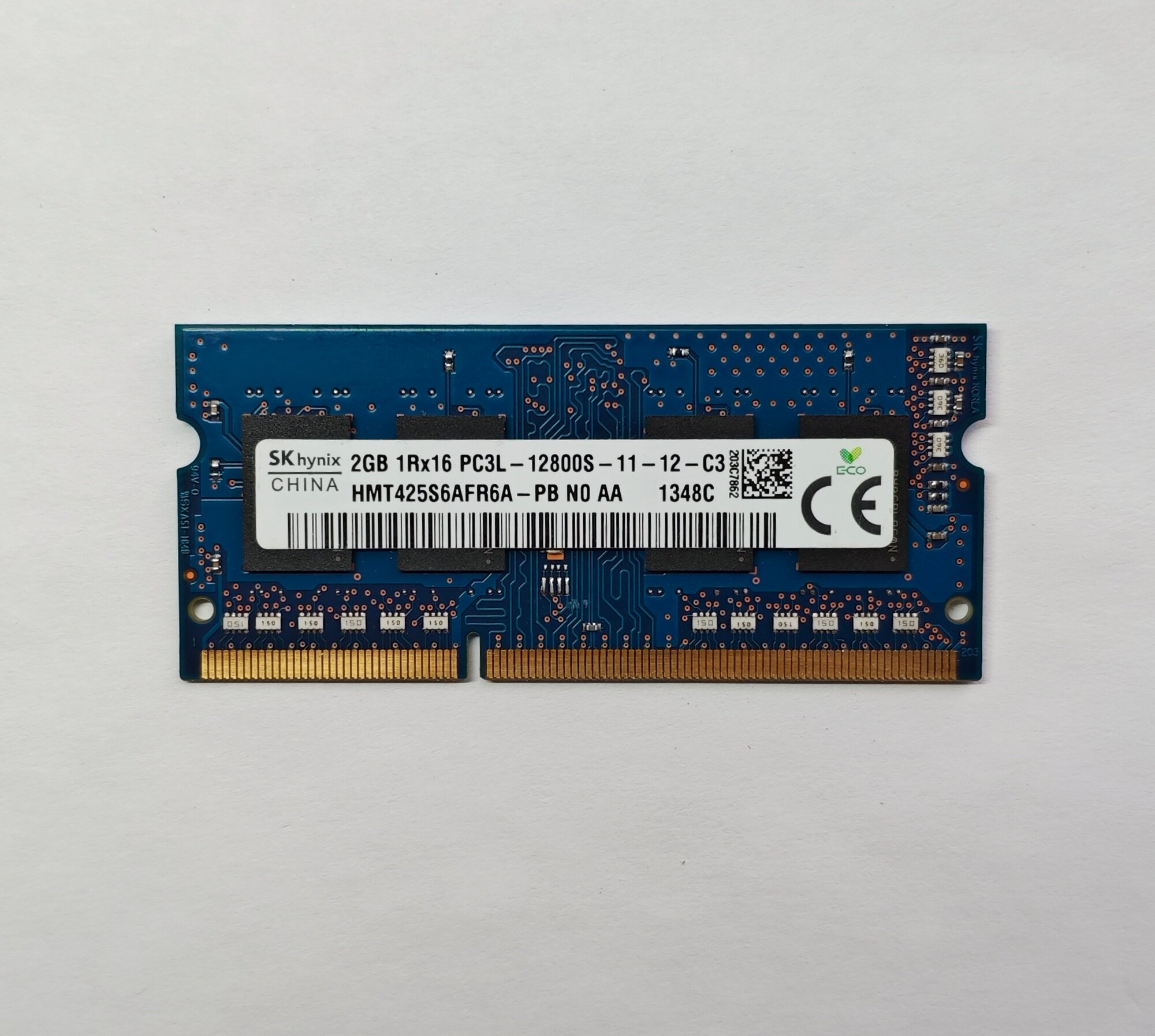 Оперативная память DDR3L 2 Gb 1600 MHz, 1.35 v, для ноутбука