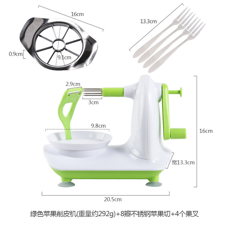 Магический домашний ручной очиститель яблок, многофункциональный очиститель 3-в-1, автоматический слайсер для фруктов