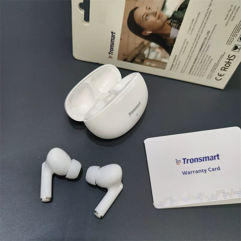 Tronsmart Play 10 беспроводные наушники Bluetooth с 6-часовой батареей белые для мобильных устройств