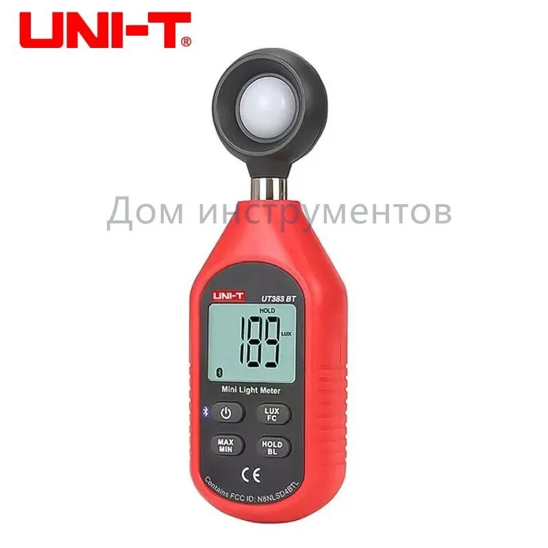 Люксметр цифровой UNI-T UT383, 0-199999 люкс, Удержание данных, подсветка ЖК-дисплея
