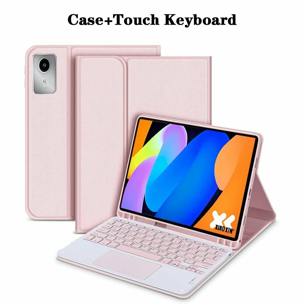 Чехол для планшета Lenovo Xiaoxin Pad 11 lnch 2024 2025, Съемный чехол с русской клавиатурой для Lenovo Tab M11 / Idea Tab 11" с прорезью для пера