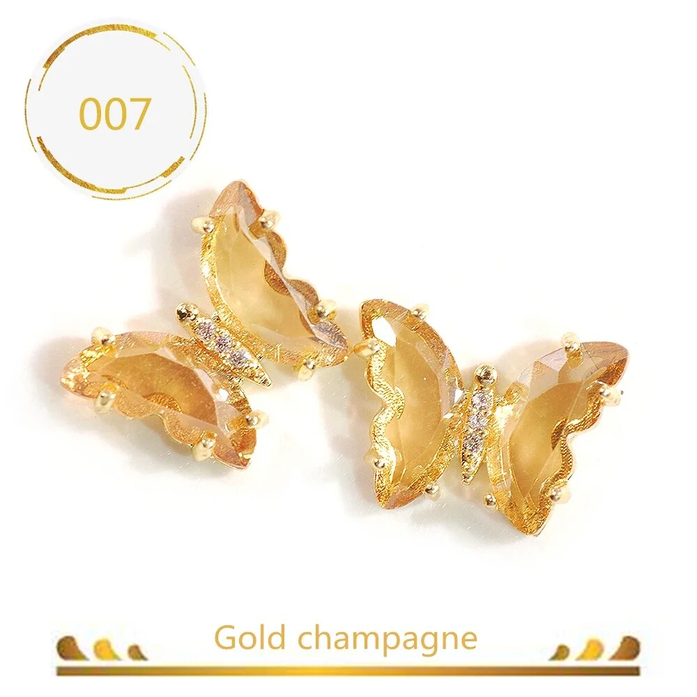 Топ Шарм 2 шт. бабочка Hisenlee украшение для ногтей 007