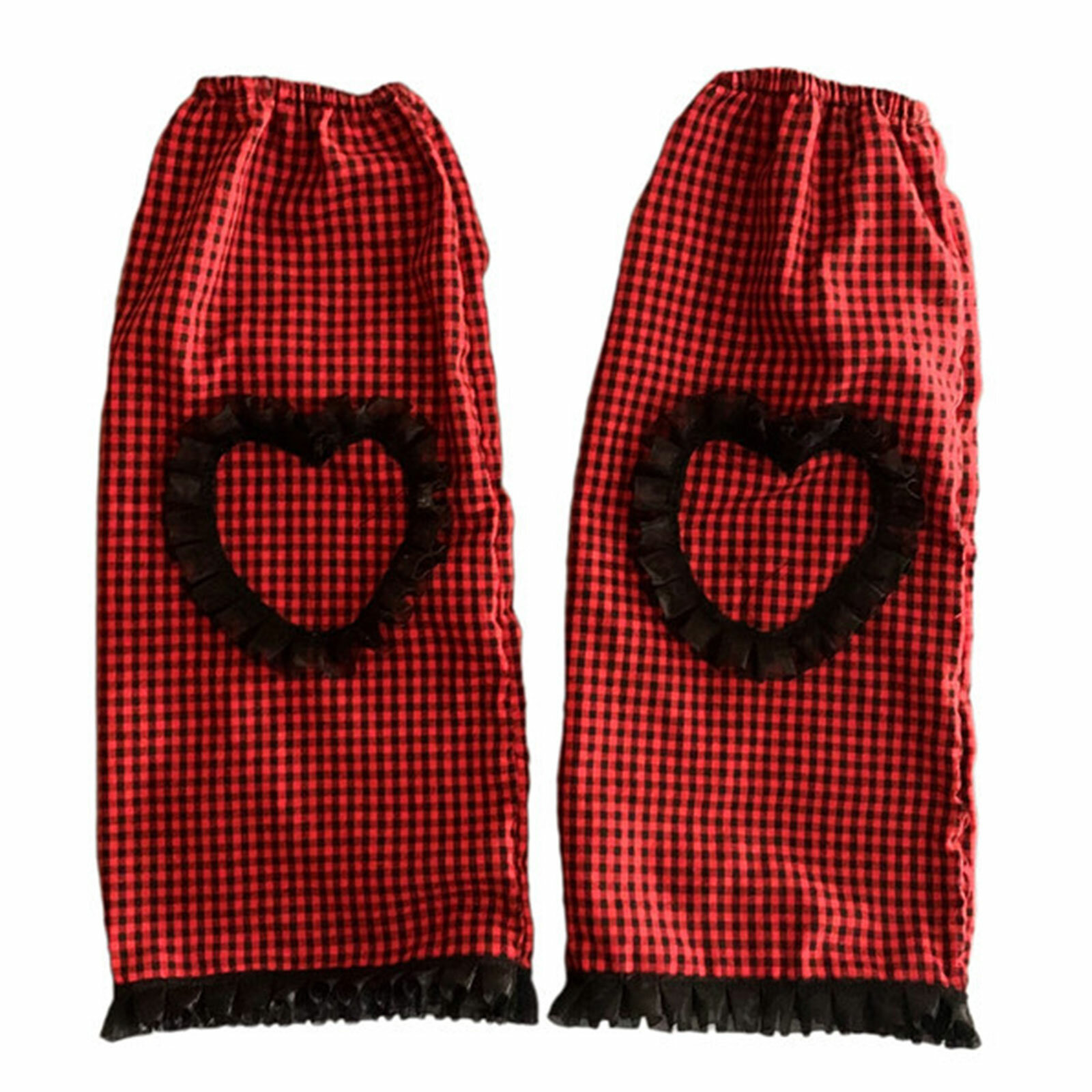 Женские Гетры в Готическую Панковскую Клетку с Поясом, Кружевные Носки с Оборками в виде Сердечка Для Ног