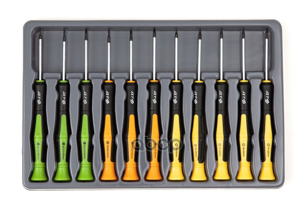 Набор отверток 11 предметов (1,5х50, 2.0х50мм, 2.5х50мм, PH000х50, PH00х50, PH0х50, T5, T6, T7, T8, T9) Дело Техники арт. 78.