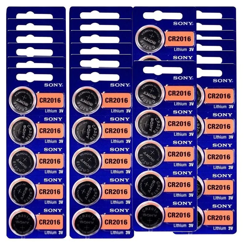 SONY CR2016 Пуговицы батареи 3V - 100 шт