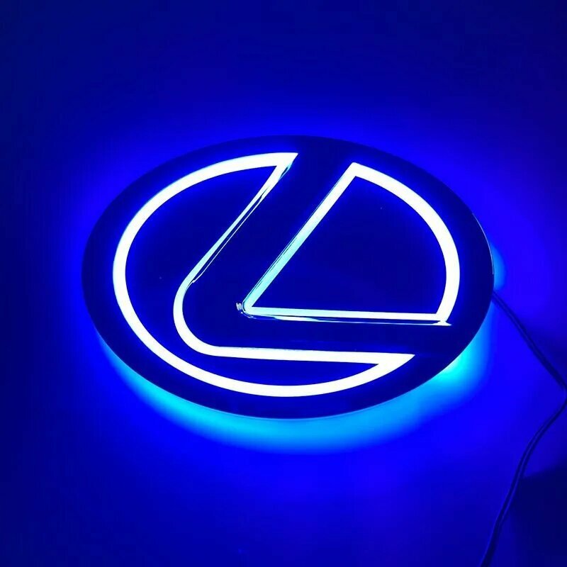 Светящийся логотип автомобиля Lexus, светодиодные фонари