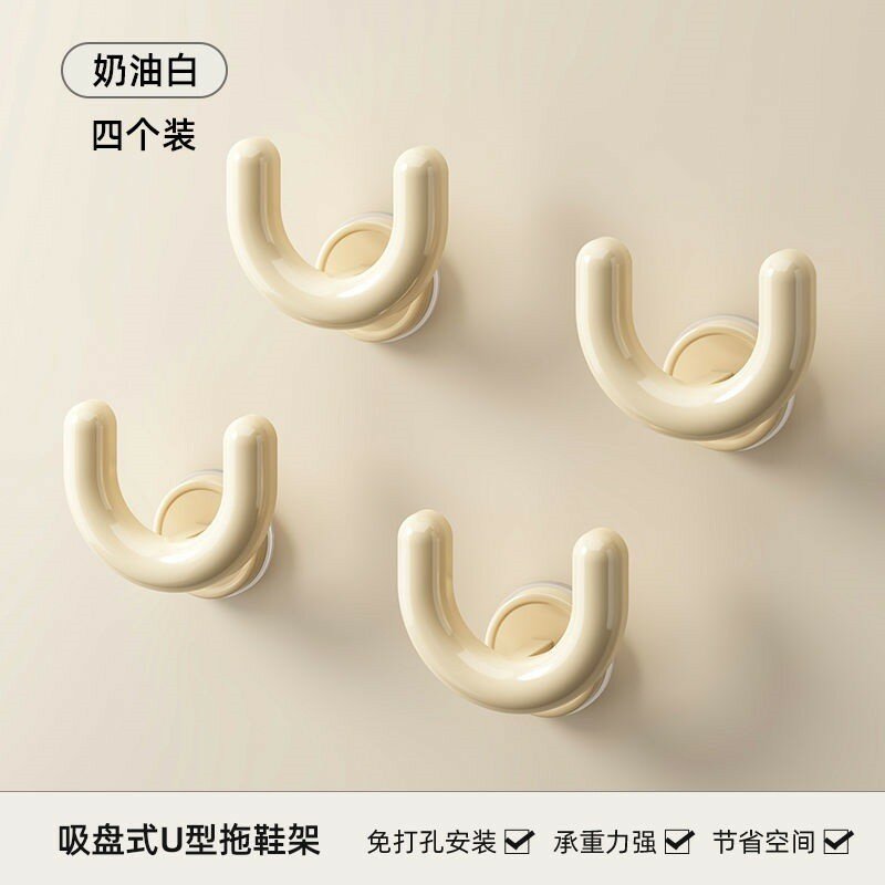 Подставка для тапочек с присоской для допамина, настенная без сверления, дренажная полка, органайзер для хранения, крючок