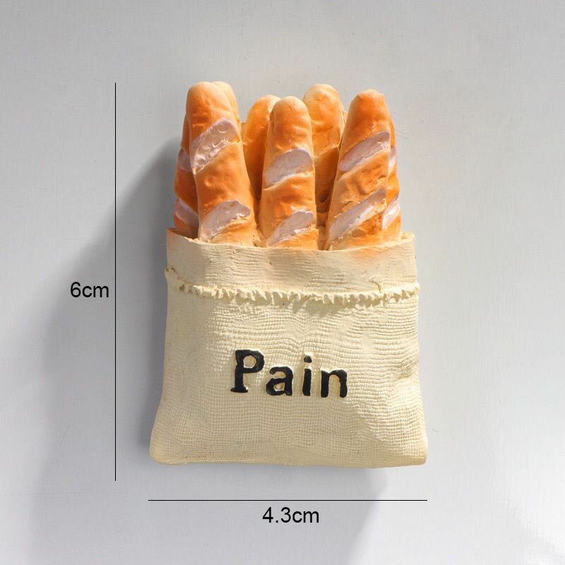 Горячие продажи магнитов для холодильника SG, милые магнитные наклейки в стиле Ins, 3D яйца, хлеб, декор для еды, креативные магнитные наклейки