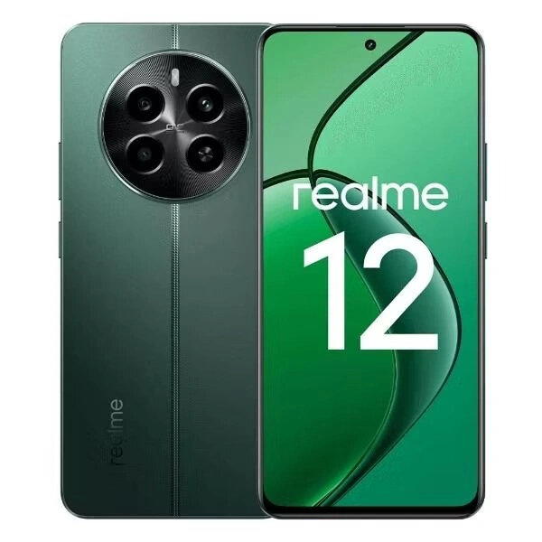 Смартфон Realme 12 4G 8/256 ГБ (ЕАС/Ростест), NFC, Dual nano SIM, зеленый