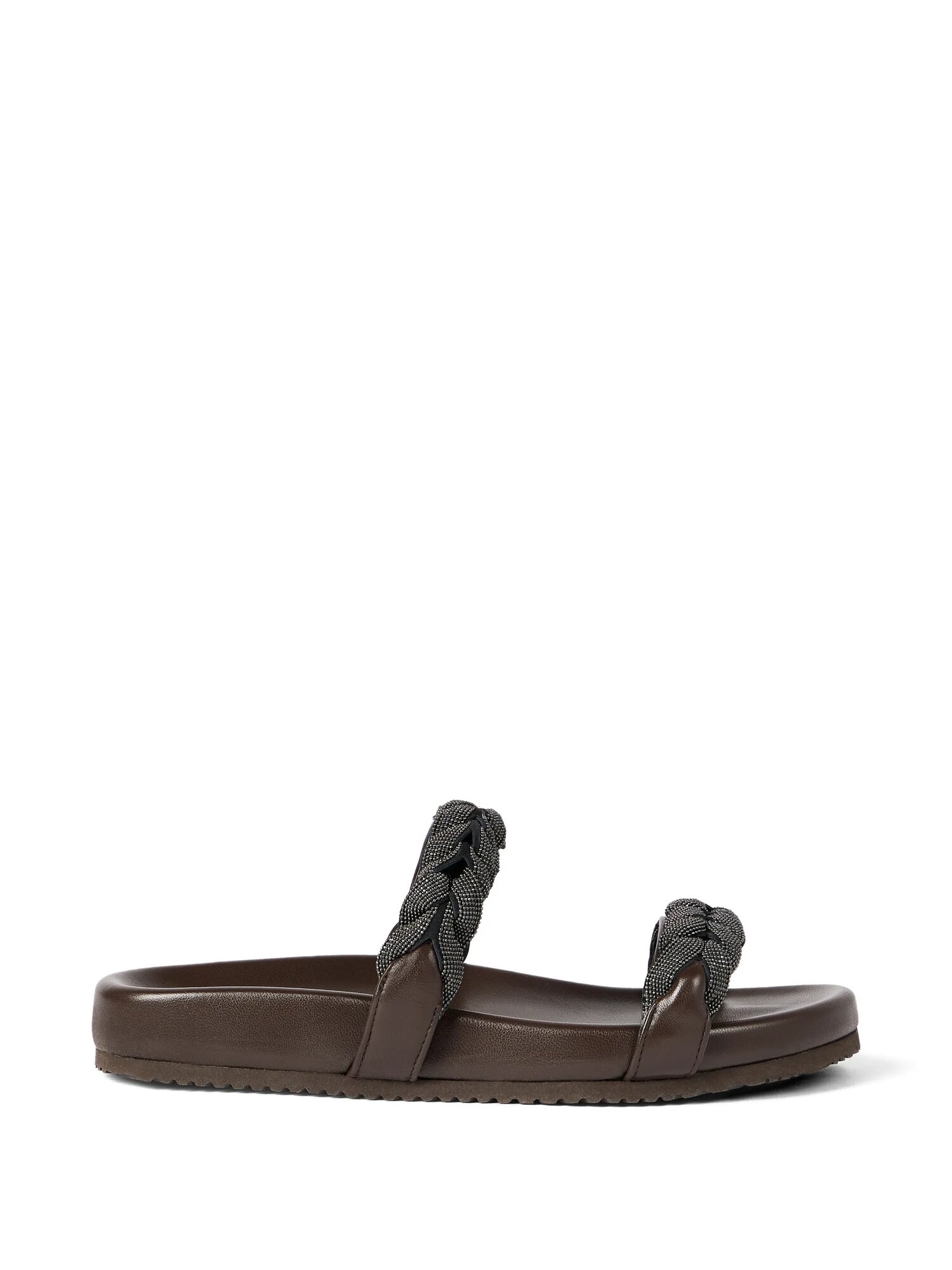 Босоножки Leather sandals with precious braided straps