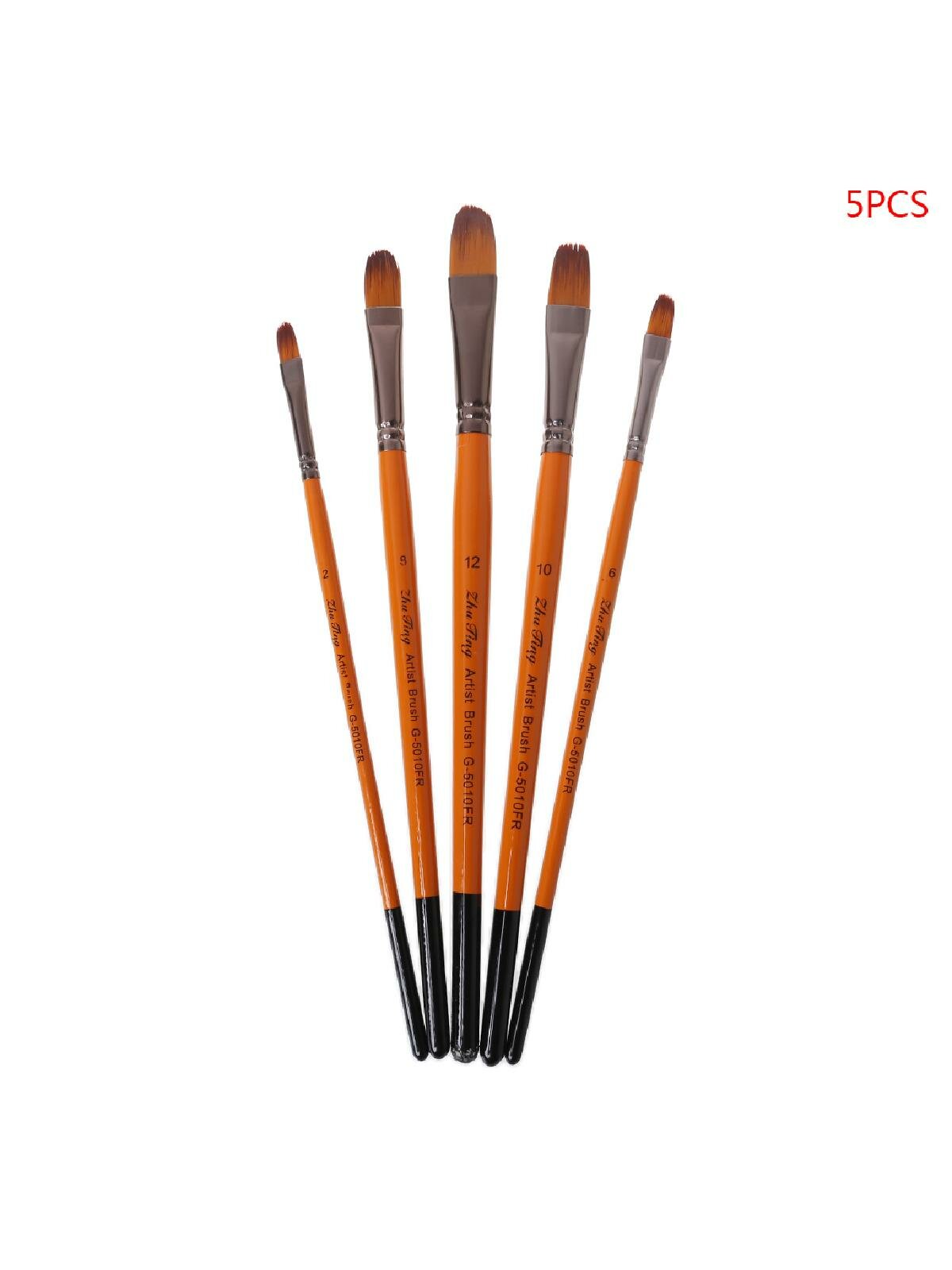 5 шт. портативных кистей с защитой от осыпания для настенной росписи по камню, керамике, холсту