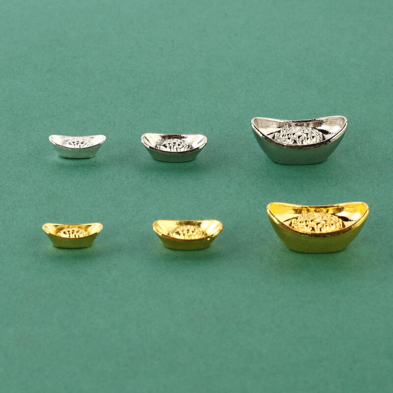 Сплав из цельного золота и серебра, маленький слиток, украшение, сокровищница, ваза, декоративные аксессуары, принадлежности для поклонения, оптовая продажа