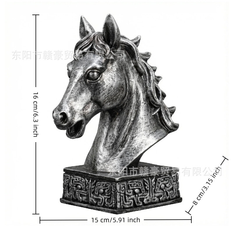 Креативное украшение в виде головы лошади из смолы, декор для входа, подарок