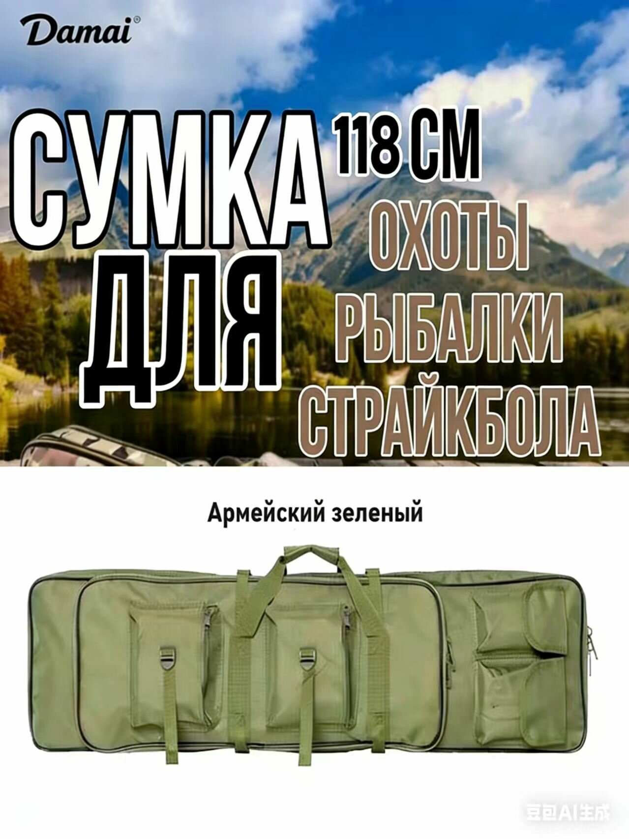 Чехол для рыболовного и охотничьего инвентаря