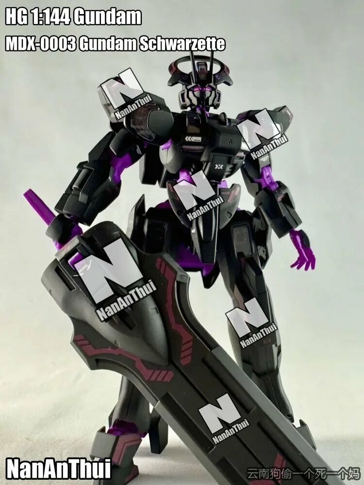 Сборная Игрушечная фигурка модель HG 1:144 Gundam MDX-0003 Gundam Schwarzette, Высококачественная модель, Поставляется с бесплатными наклейками