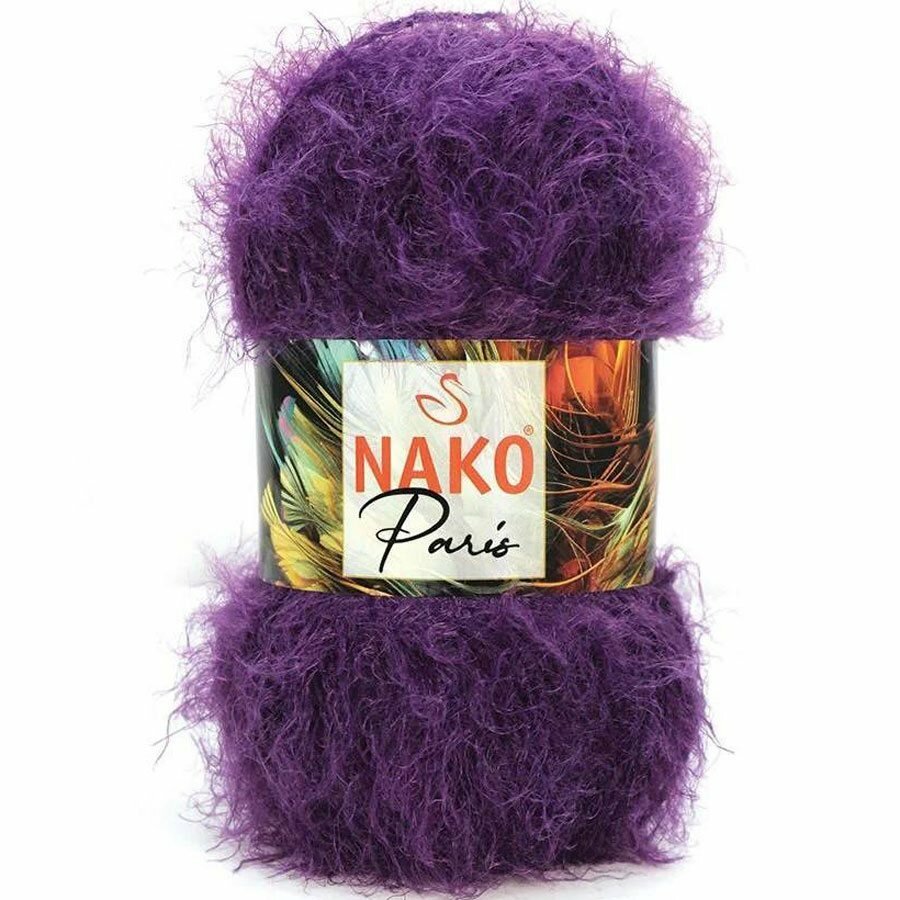 Пряжа Nako PARIS 14067 фиолетовый (5 мотков)