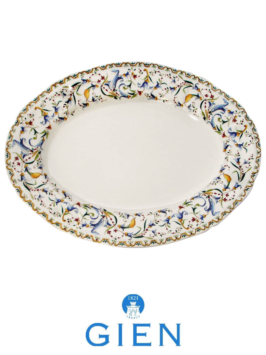 Блюдо овальное Gien Toscana, 39.3x29 см, фаянс, Франция, коллекция Toscana