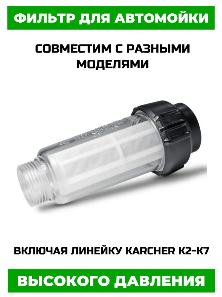Фильтр для мойки высокого давления Karcher серий K2-K7, Champion, Stihl и других, фильтр для мойки керхер