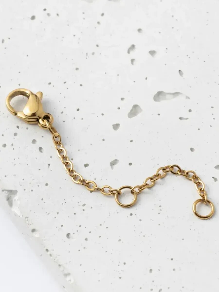 Фурнитура для бижутерии застежка карабин, цепочка удлинитель