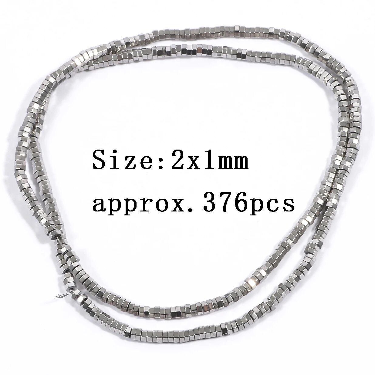 Гематитовые бусины белые золотые LNMBII Серебряный, 13