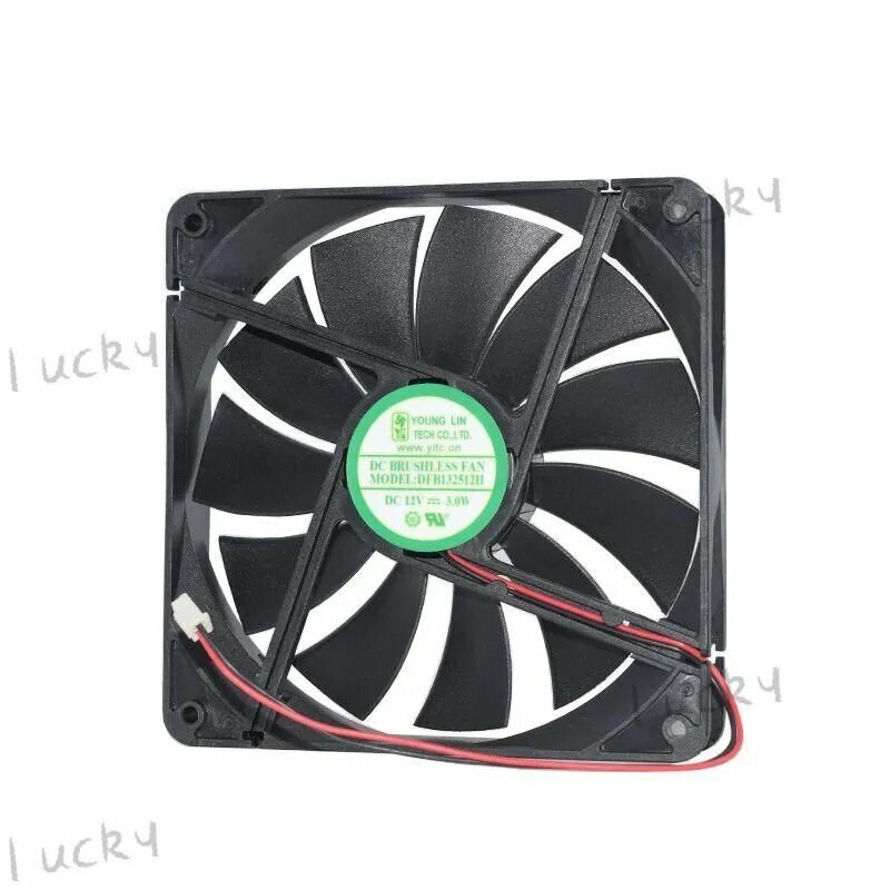 DFB132512H 13.5CM Новый вентилятор 135*135*25мм DC12V 3.0 Вт 2Pins Для YOUNGLIN