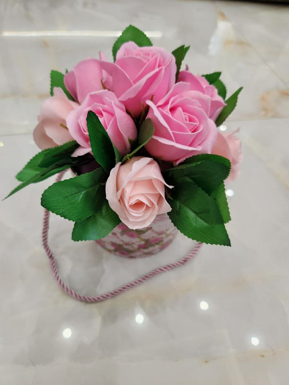 Подарочный набор из мыльных цветов "Для всех случаев жизни", "для наших любимых дам" Розоватый цвет