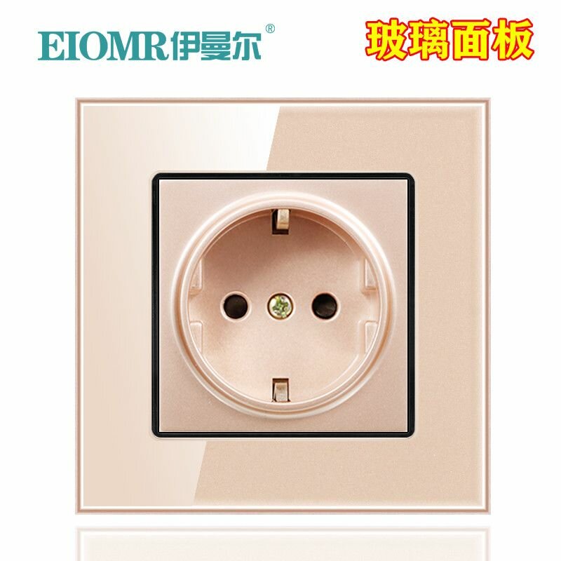 Немецкая стандартная розетка, панель розеток европейского типа, розетка немецкого типа, панель розеток немецкого типа 86-го типа, скрытая настенная установка, европейский стандарт.