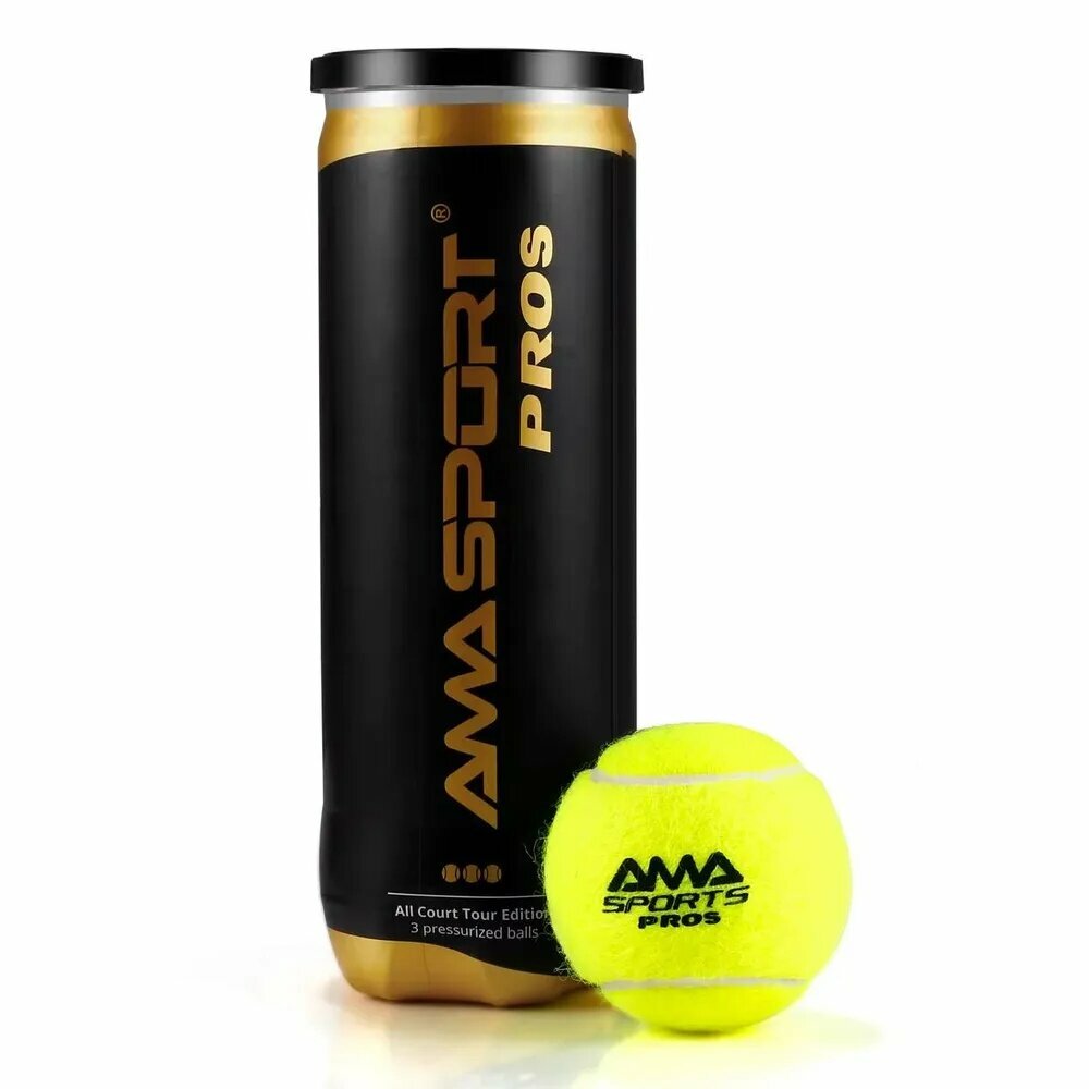 Мячи для Падел тенниса AMA SPORT PROS(3 мяча в банке)