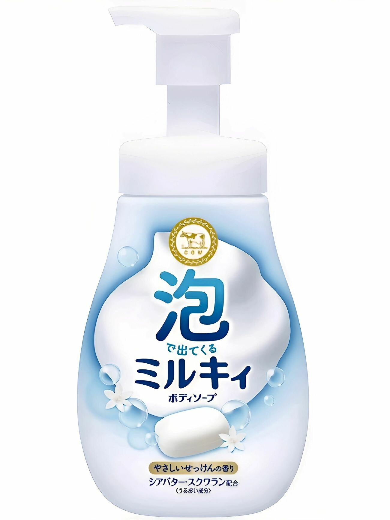 Увлажняющее жидкое мыло-пенка Cow для тела, с ароматом цветочного мыла Milky Body Soap, 550 мл