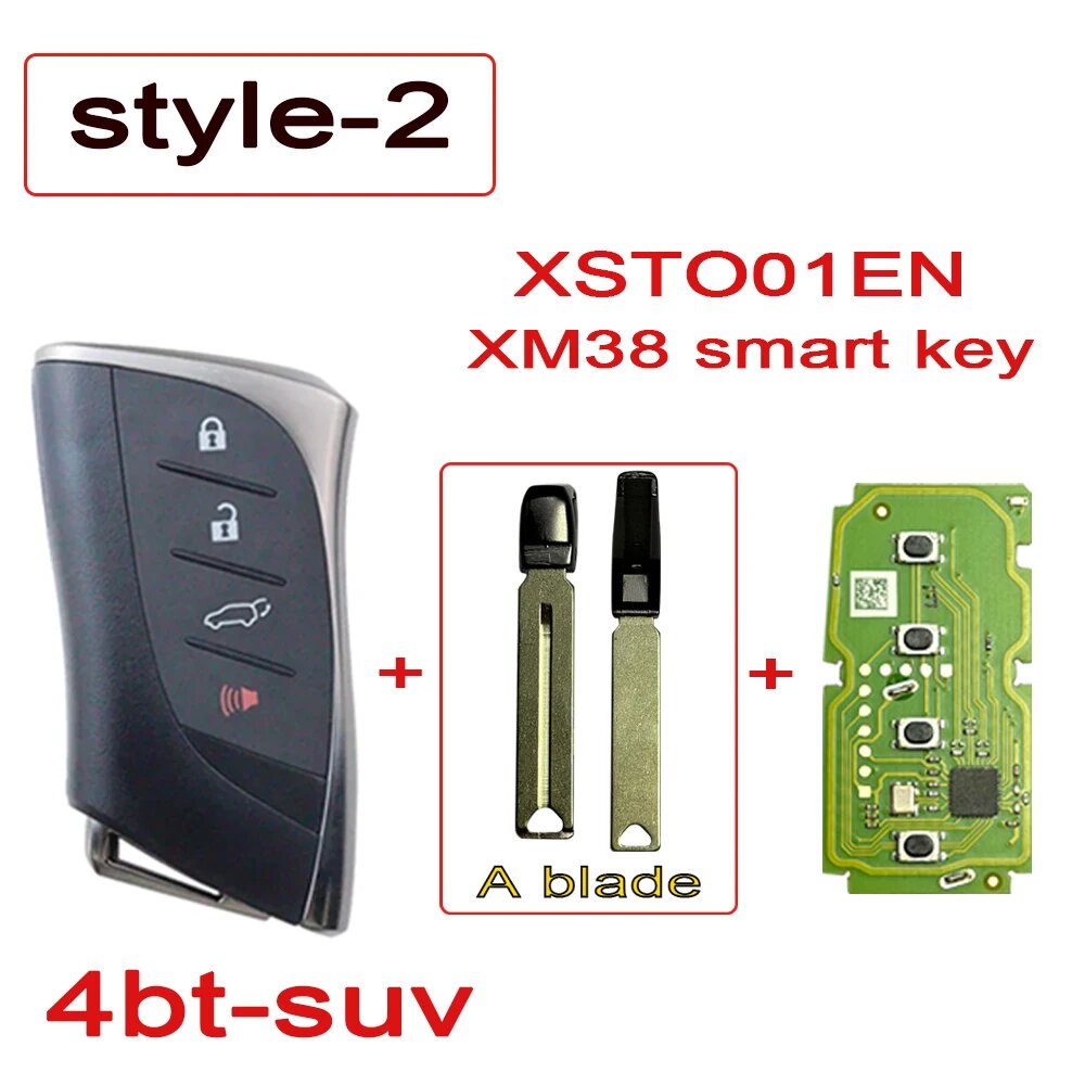 Xhorse XM38 Универсальный XSTO01EN Умный автомобильный ключ с дистанционным управлением OEM для Toyota Camry RAV4 Prado Crown для Lexus GS IS ES RZ CX CT NX и т. д.