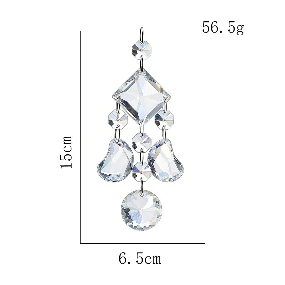 Хрустальные подвески-гирлянды «Солнце и Луна» с цепями, мандала, викканский узор, гирлянда в форме полумесяца, призмы, создающие радугу от солнечного света, декор для окон